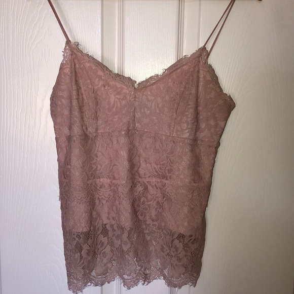 Topshop | Tops | Topshop Baby Pink Lace Top | Poshmark